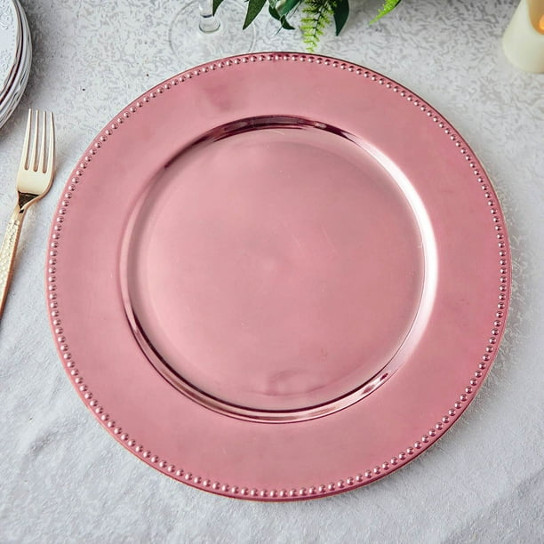 Efavormart 24 pcs 13" Rose Gold Round Charger Plates Dinner Chargers ...