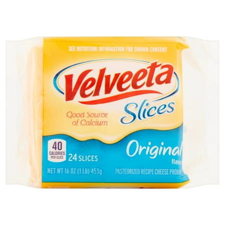 Velveeta Original Cheese Slices 24 ct Pack - Walmart.com