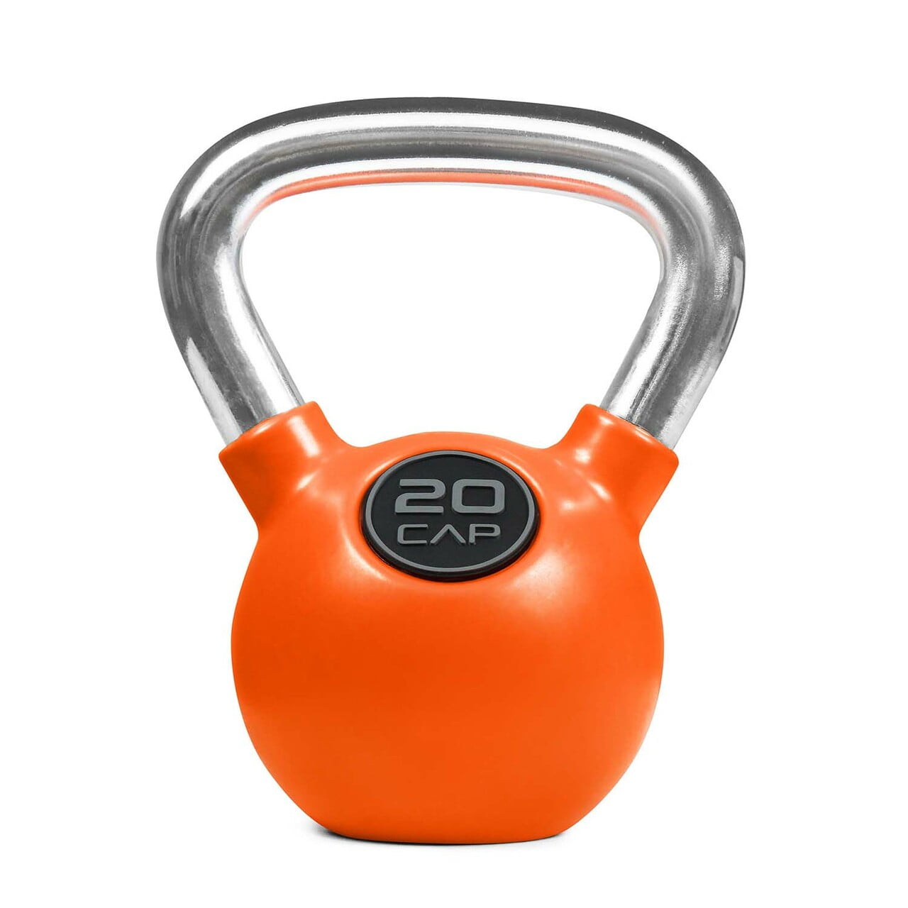 WF Athletic Supply Color Rubber Coated Kettlebell with Chrome Handle ...