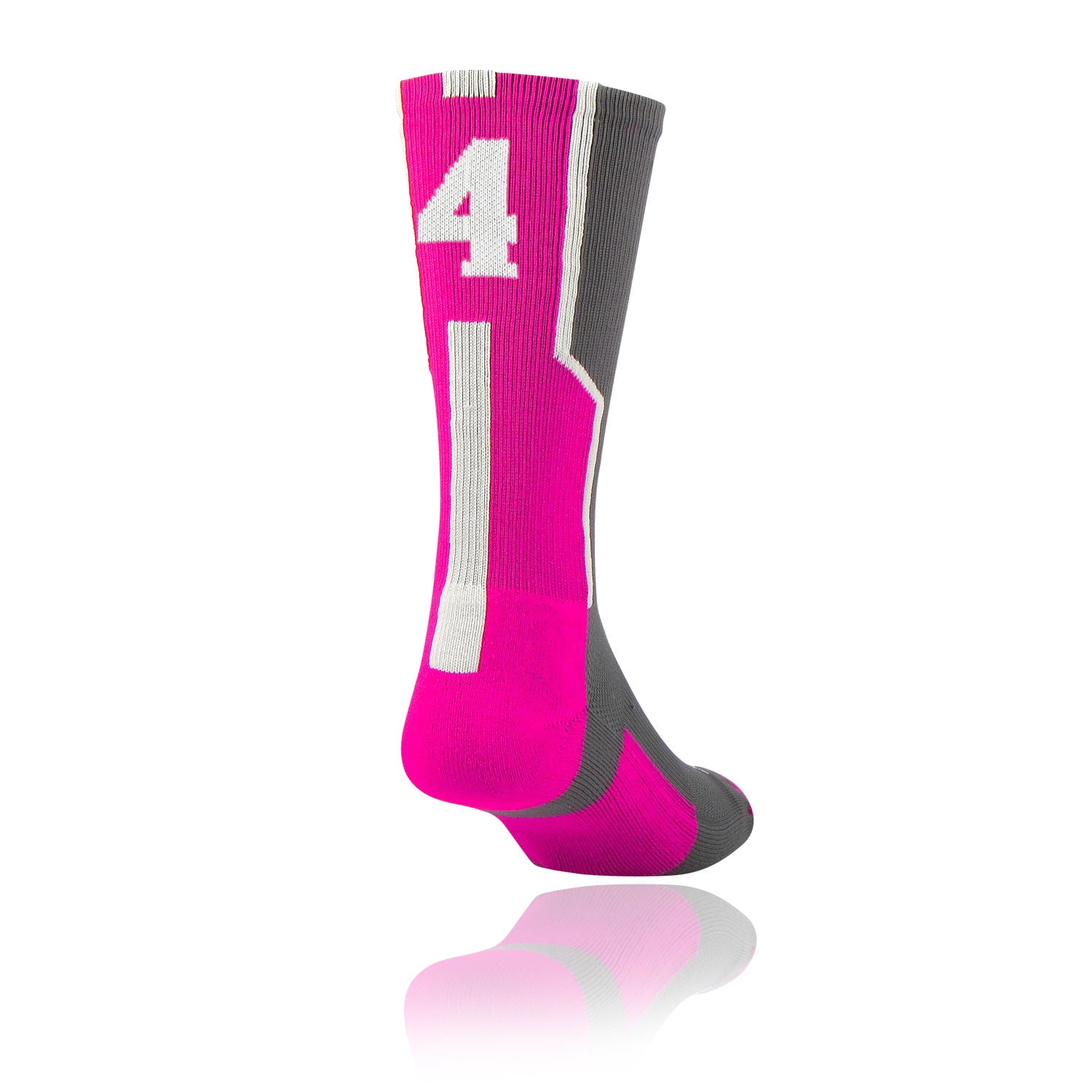 TCK Player ID Jersey Number Crew Socks Hot Pink, Graphite, White ...