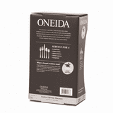 Oneida Harding 20-Piece Black Satin Stainless Steel Flatware Set ...