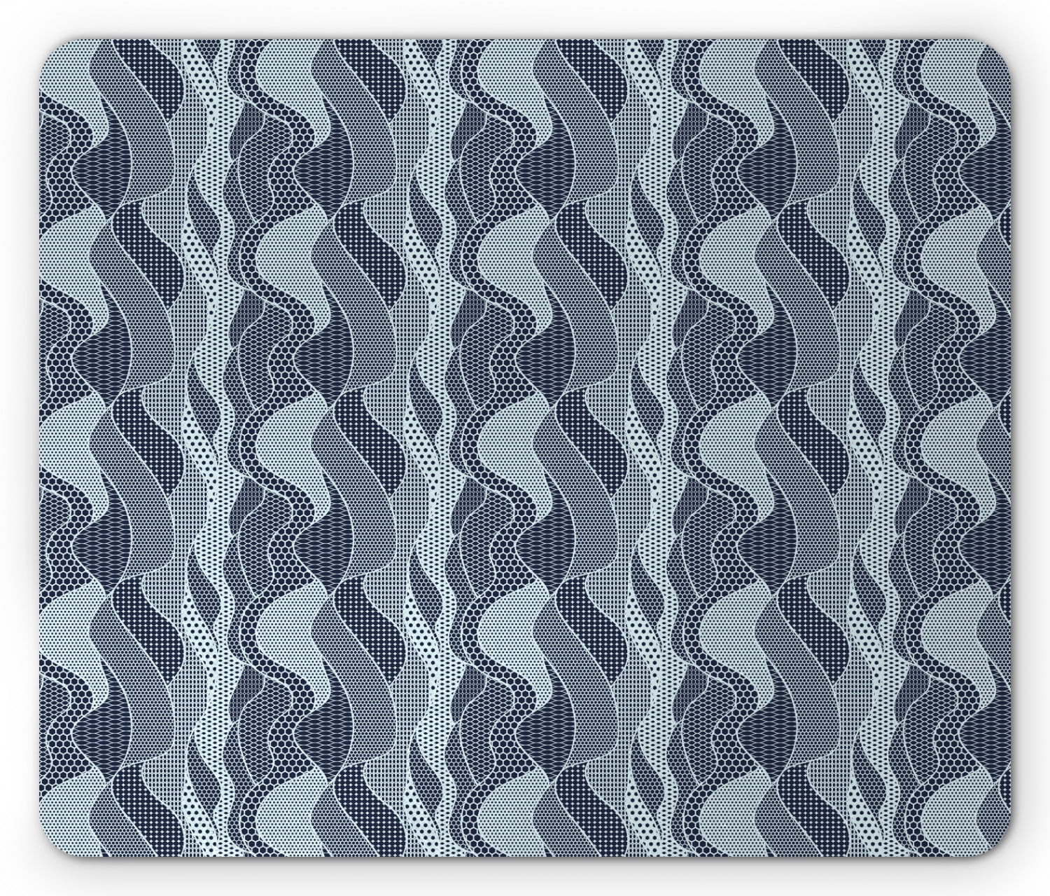 Abstract Mouse Pad, Wavy Pattern with Circles Curves Dots and Hexagons ...
