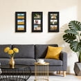, 9x18 Black Wood Frame - Black Mat for Three 5x7 Pictures - Sawtooth ...