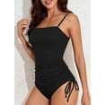 Eytino Womens One Piece Swimsuit Tummy Control High Cut Ribbed