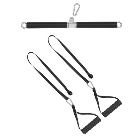 Tricep Rope Straight Bar Cable Machine Bar Workout Accessories Rowing ...