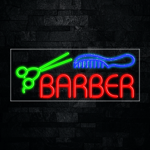 Barber-LED Neon Sign 30"L x 12"H #30384 - Walmart.com