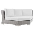 Modway Conway Outdoor Patio Wicker Rattan Round Corner Chair in Light ...