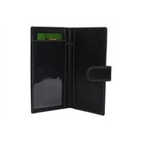 Genuine Buffalo Leather RFID Blocking Checkbook Cover Holder with Snap ...