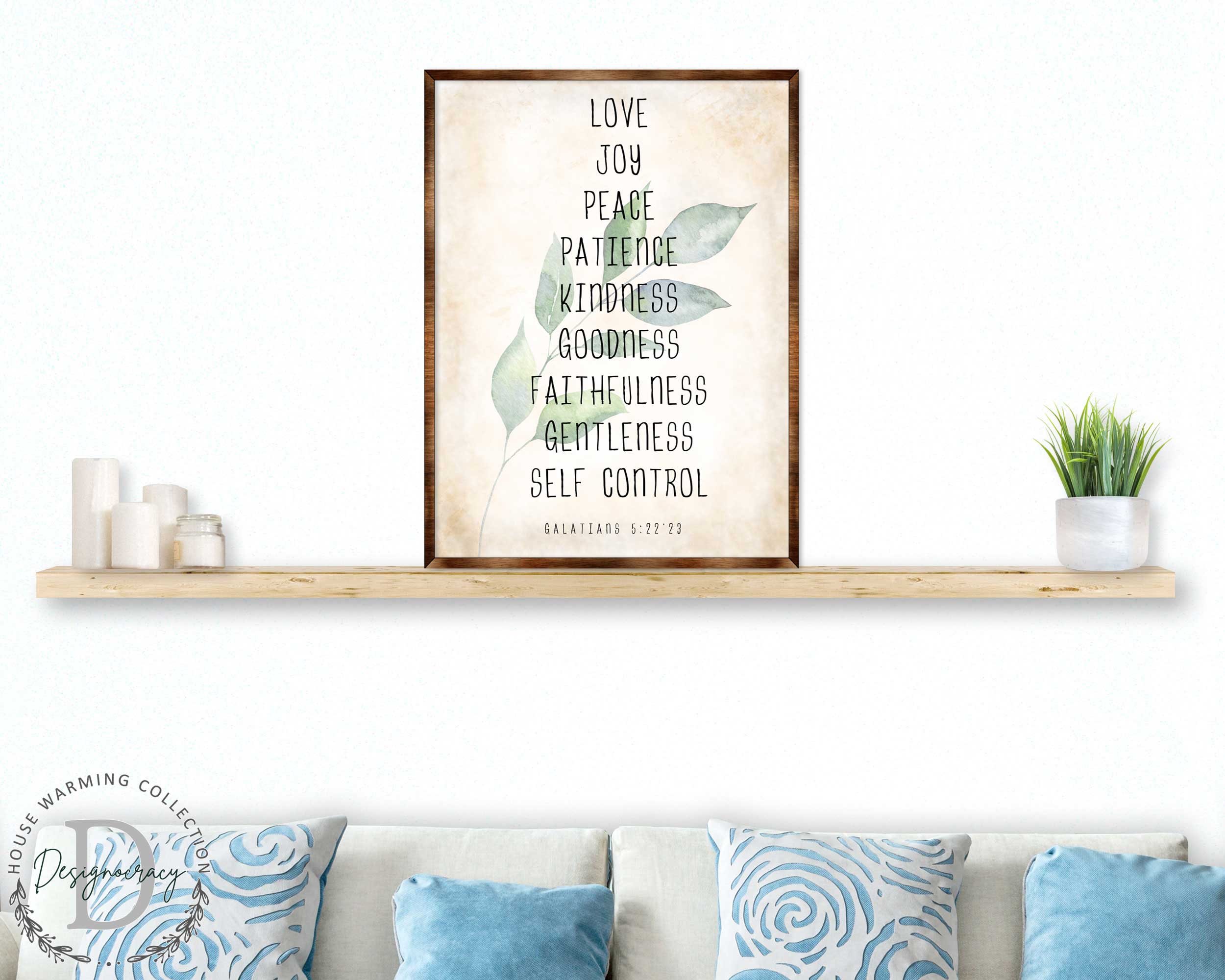 Love Joy Peace | Fruit of the Spirit | Verse Wall Decor | Contemporary ...