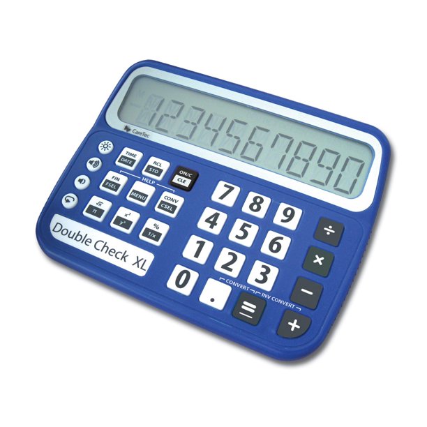 DoubleCheck XL Talking Low Vision Commercial Calculator - Walmart.com ...