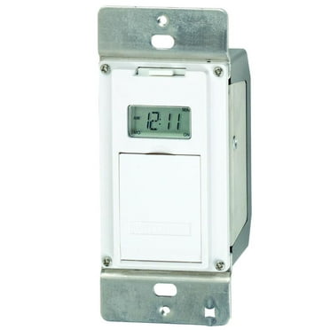 Intermatic EJ600 120 Volt Indoor Digital Astro In-Wall Timer, White ...