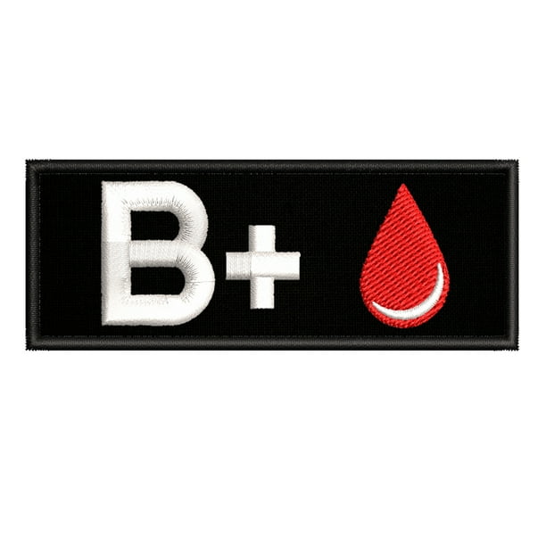 B Positive Blood Type Embroidered DIY Iron on or Sew-on Decorative ...