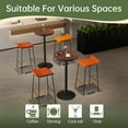 42" Height Round Bar Table with Solid Wood Top and Sturdy Metal Base ...