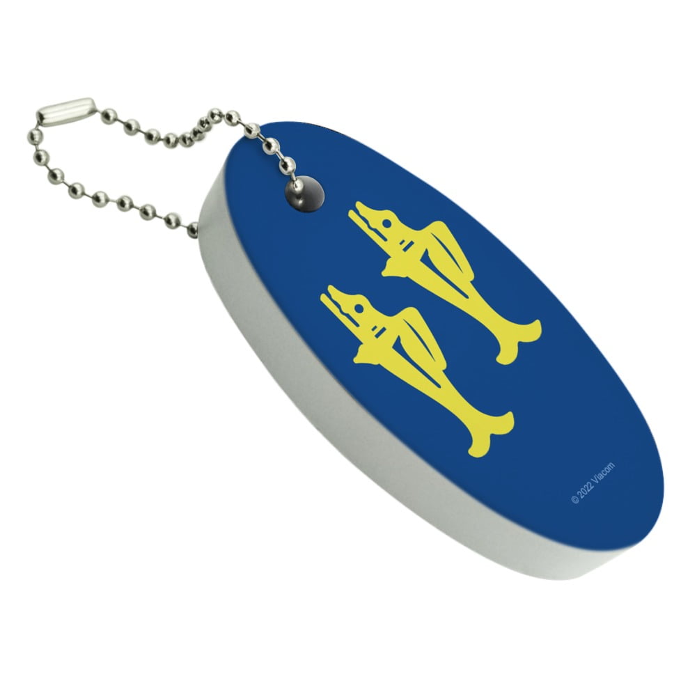 Hidden Temple Blue Barracudas Floating Keychain Oval Foam Fishing Boat ...