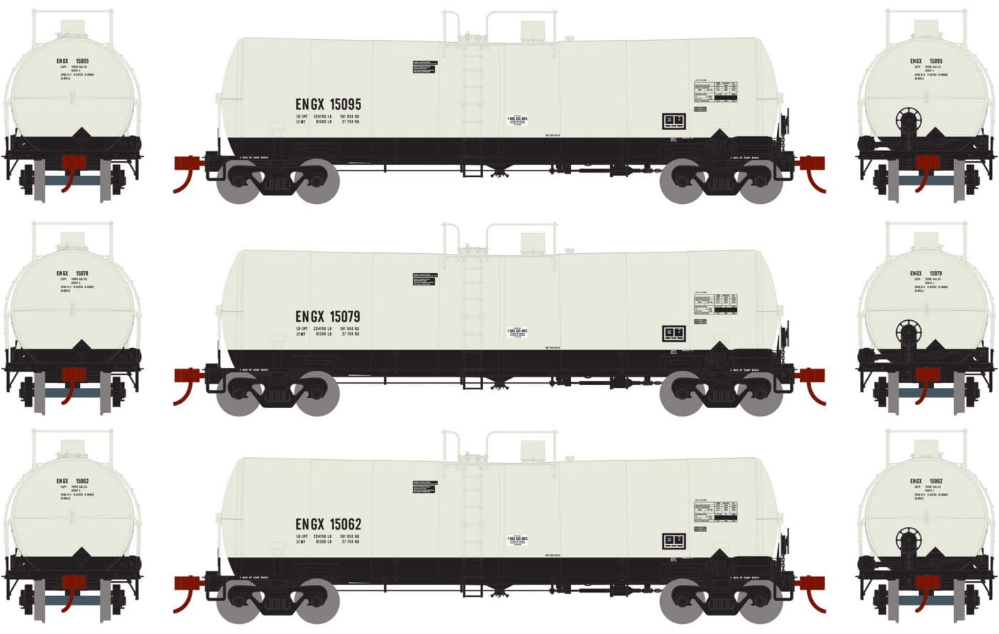 Athearn HO Scale Clay Slurry Tank Car Engelhard Corporation/ENGX (White ...