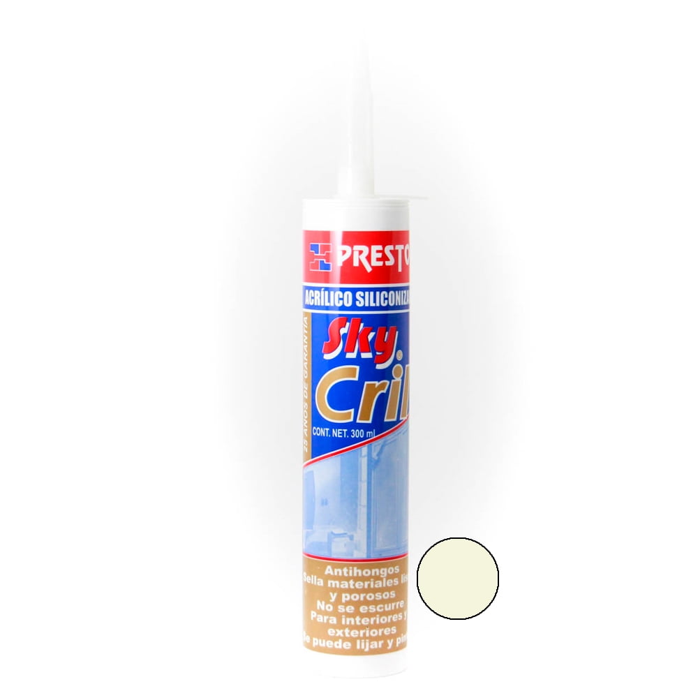 Sellador Acrílico Siliconizado Sky Cril Presto (Beige, 300ML) | Walmart ...