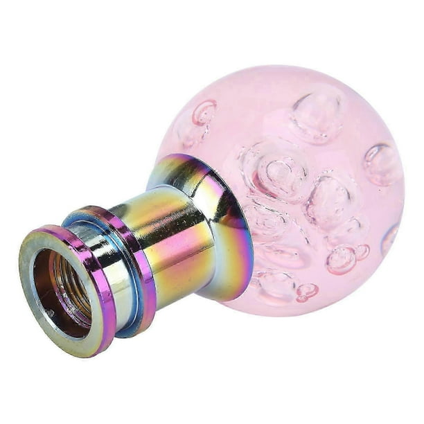 Universal Pink Crystal Bubble Manual Shift Knob Gear Stick Shifter With ...