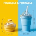 2-in-1 Foldable Silicone Ice Ball Maker Cup, Reusable Portable Ice ...