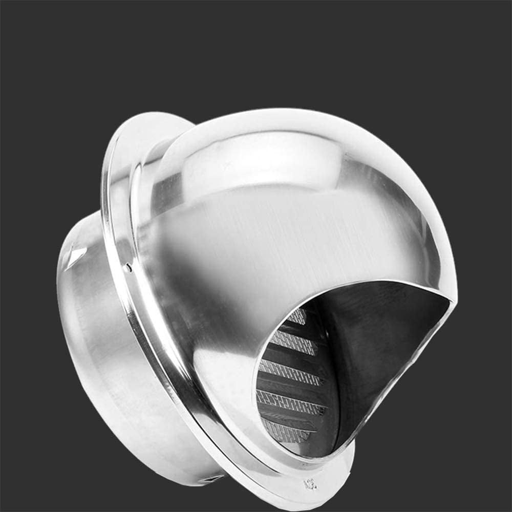 Stainless Steel Thick Round Air Vents Round Type Bull Nosed External ...