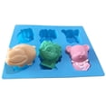Pack of 2 Kids Baking Set Silicone Molds With 6 Animal Cavities Lions ...
