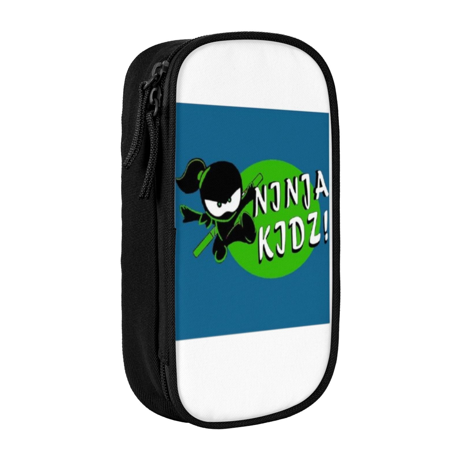 Jrrhlzmw Ninja Kidz Compact Mesh Pencil Case With Zipper Pocket And Elastic Holders  Lightweight Organizer For Writing Tools And Essentials