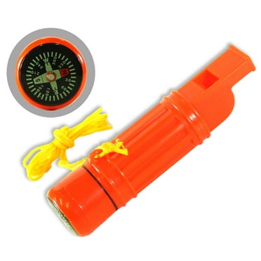(2-Pack) Kids Survival Outdoor Camping Multi Tool Whistle Compass LED 7 ...