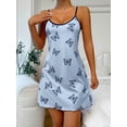 Blue Butterfly Print Camisole Sleep Dress For Women - Walmart.com