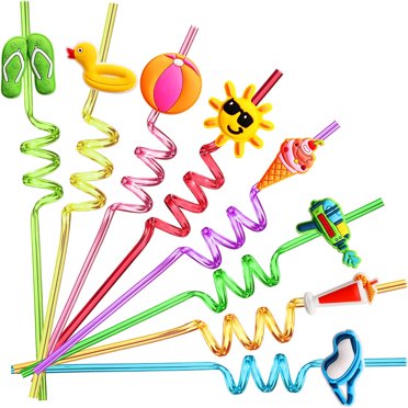 Umbrella Parasol Drinking Straws, Hawaiian Beach Cocktail Luau Party ...