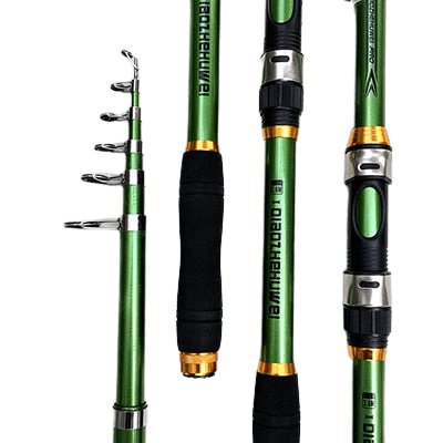 White Spinning Fishing Rod FRP + Carbon Fiber Telescopic Fishing Rods 2 ...