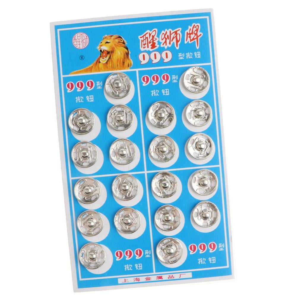 50 Sets Metal Snaps Fasteners Press Studs Buttons Sew-on Snaps for ...