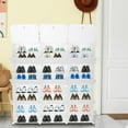 Ktaxon 12 Cubes 48 Pairs Modular Plastic Shoe Cabinet Storage Boxes ...