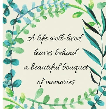 Celebration of life, funeral book, Condolence book to sign (Hardback ...