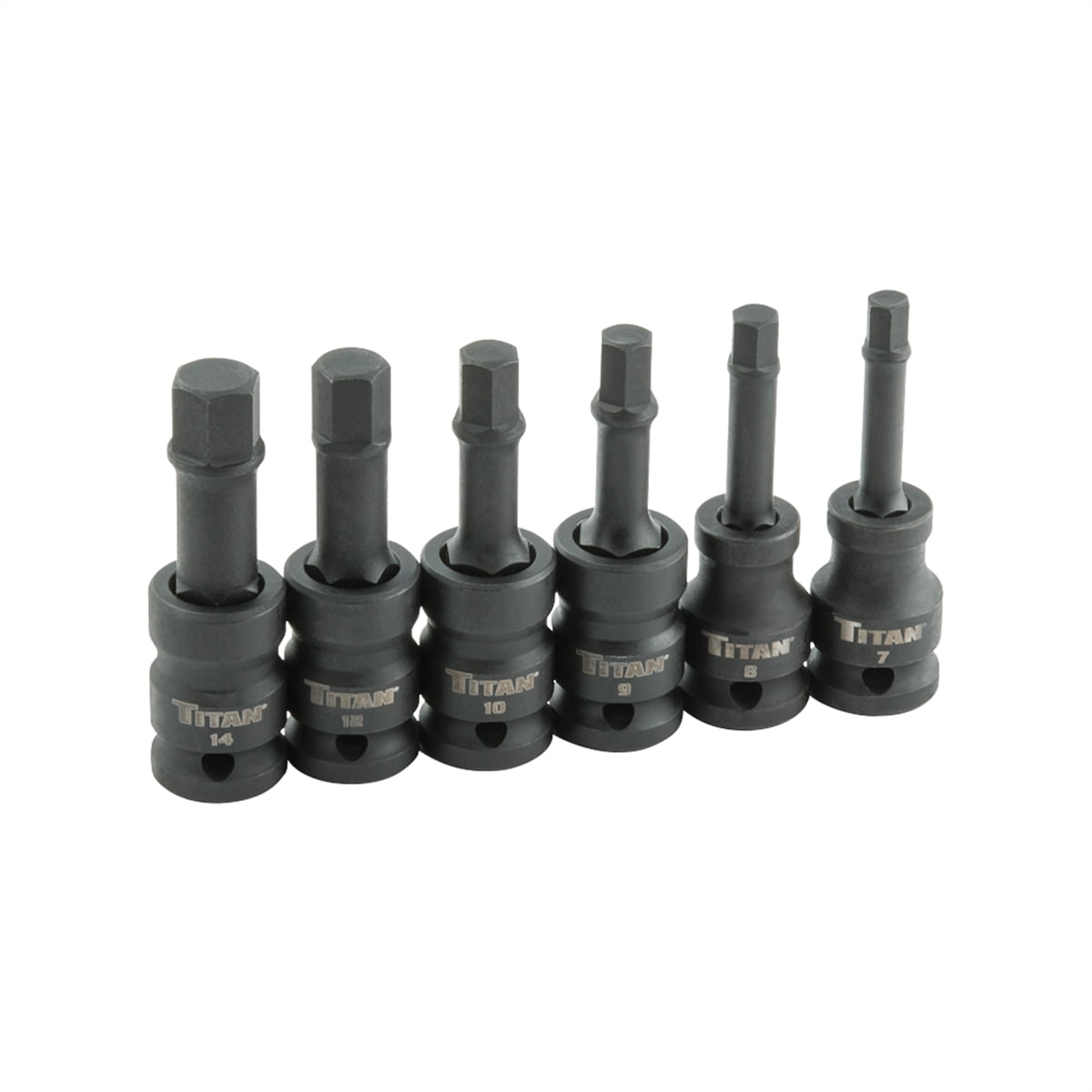 6Pc. 1/2in. Dr MM Hex Impact Bit Socket Set - Walmart.com