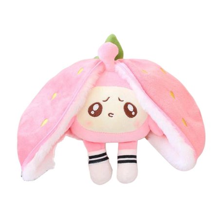 Kawaii Fruit Transfigured Bunny Plush Toys Cute Carrot Strawberry Bee ...
