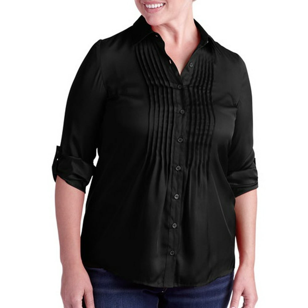White Stag White Stag Womens Pleated Woven Blouse