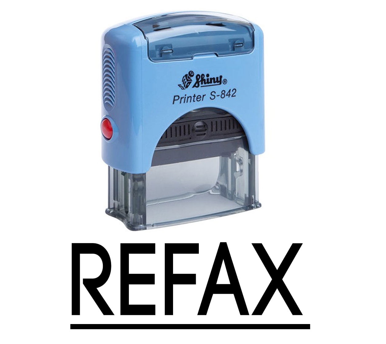 REFAX Self Inking Rubber Stamp Custom Shiny Office Stationary Stamp ...