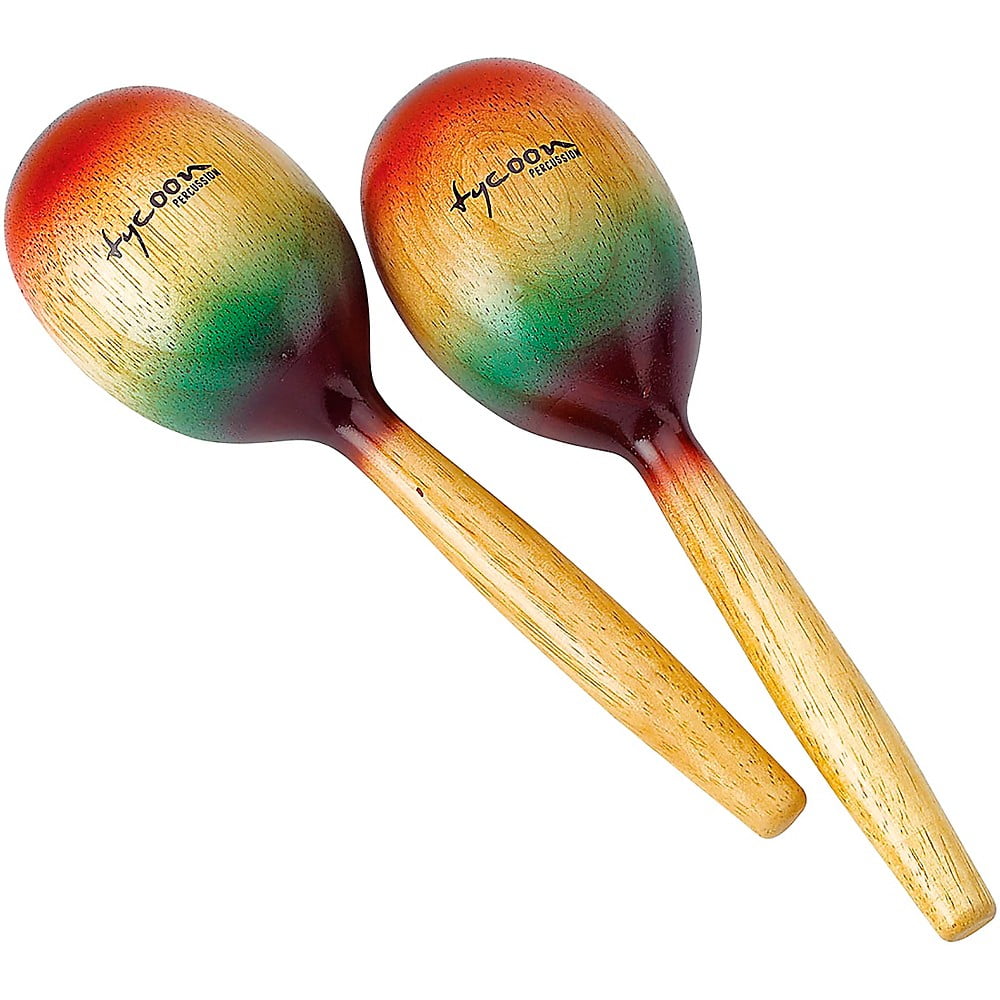 Tycoon Percussion Wooden Maracas - Rainbow Finish - Walmart.com