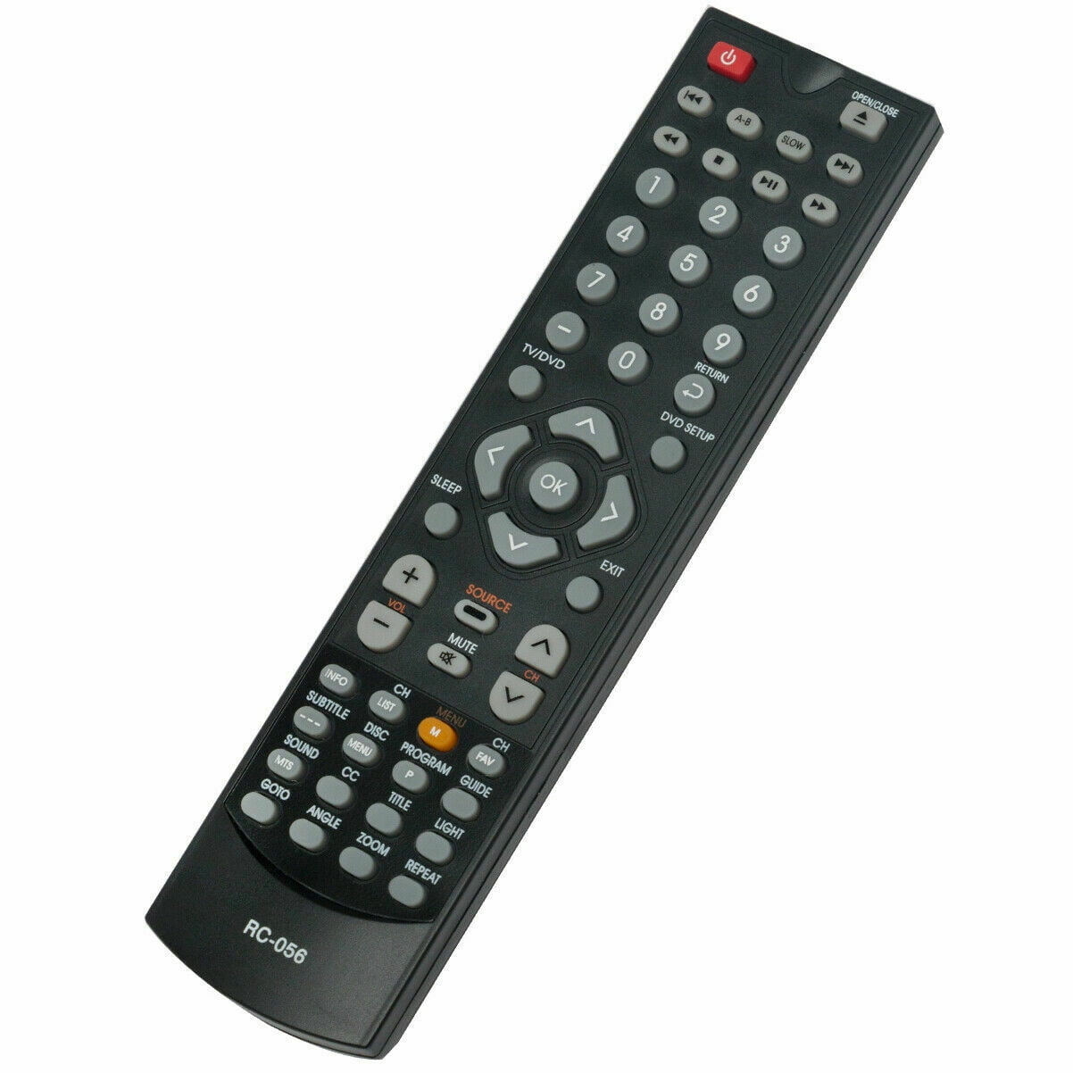 RC-056 Replace Remote for Coby TV DVD TFDVD1995 S2 LCDVD2250 LEDVD1596 ...