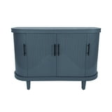 Lunale 47.2" Modern Curved Sideboard Storage Cabinet, Decorative Wooden Console Table Coffee Bar ...