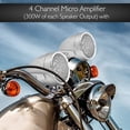 Pyle 1200W 3.25" Motorcycle ATV Handlebar Mount Amplifier Weatherproof ...