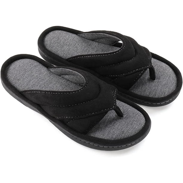 Zizor Women's Stripe Flip Flop Slipper with Memory Foam, Summer Spa ...