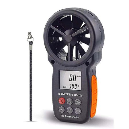 Digital Anemometer Handheld Wind Speed Meter Bt-100 For Measuring Wind ...