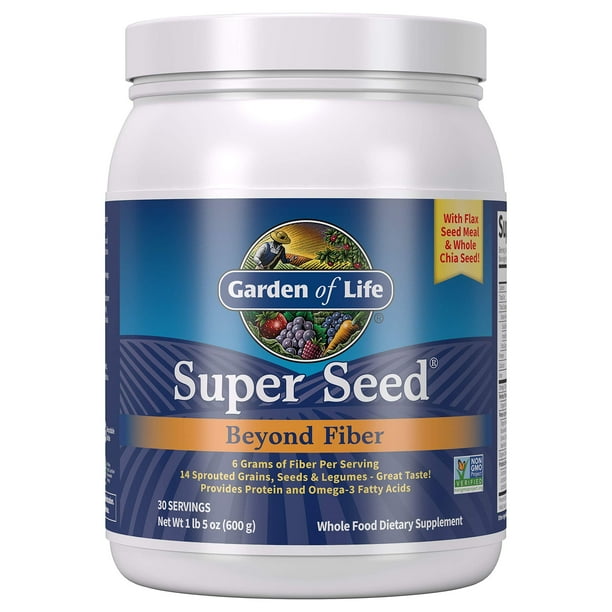 Suplemento Garden of Life Super Seed Fiber 600 g en polvo | Bodega ...