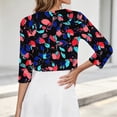 UVEASISHA Bolero Cardigan for Women Floral Print 3/4 Sleeve Shrug ...