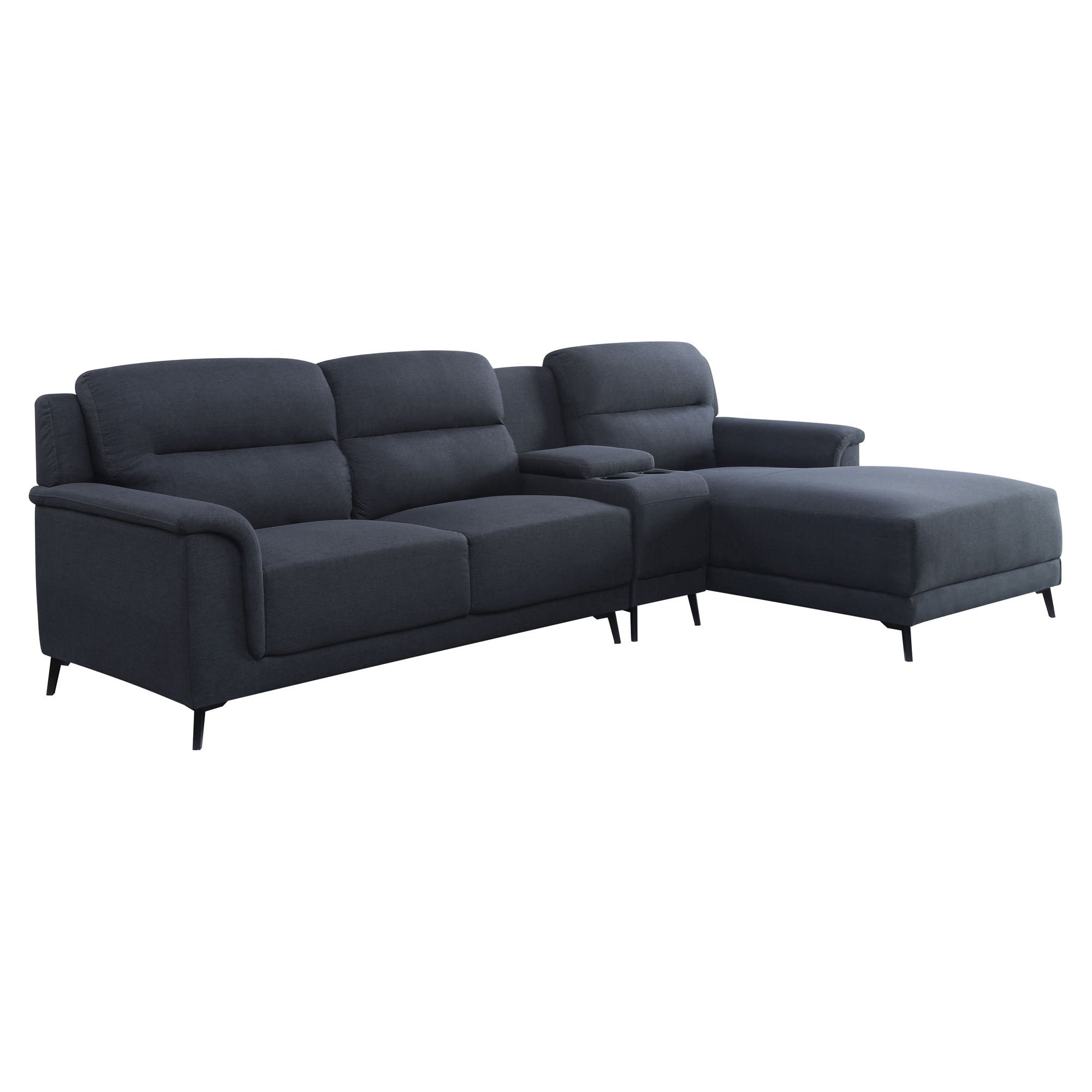 ACME Walcher Sectional Sofa in Gray - Walmart.com