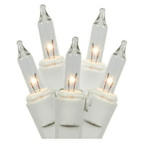 Set of 35 Clear Mini Christmas Lights 2.5" Spacing - White Wire ...