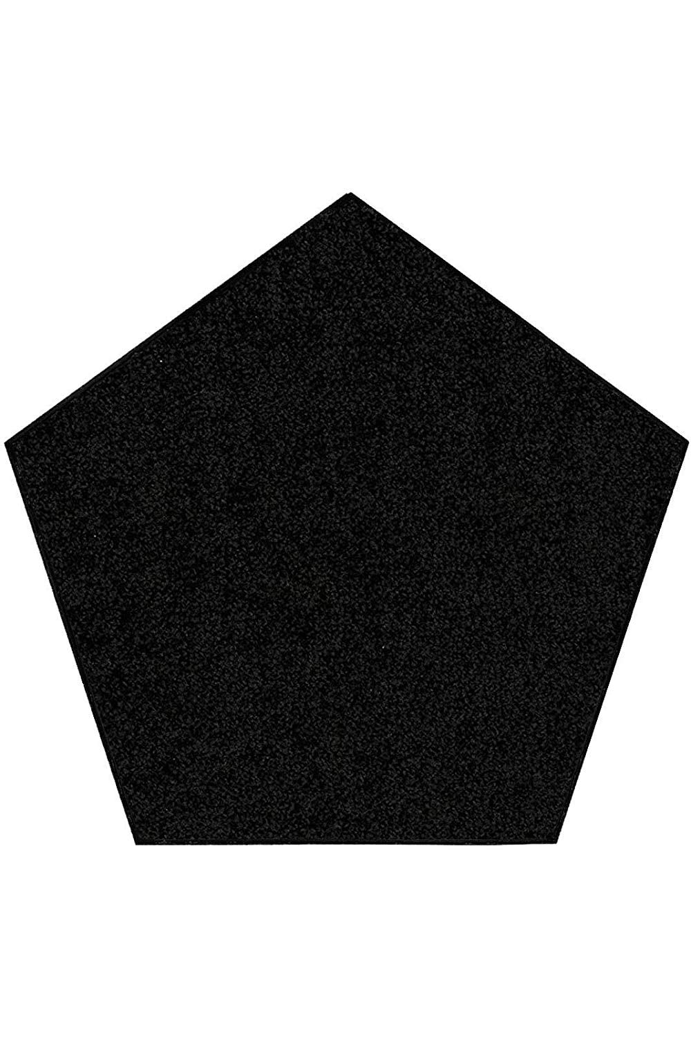Bright House Solid Color Area Rugs Black - 7' Pentagon - Walmart.com