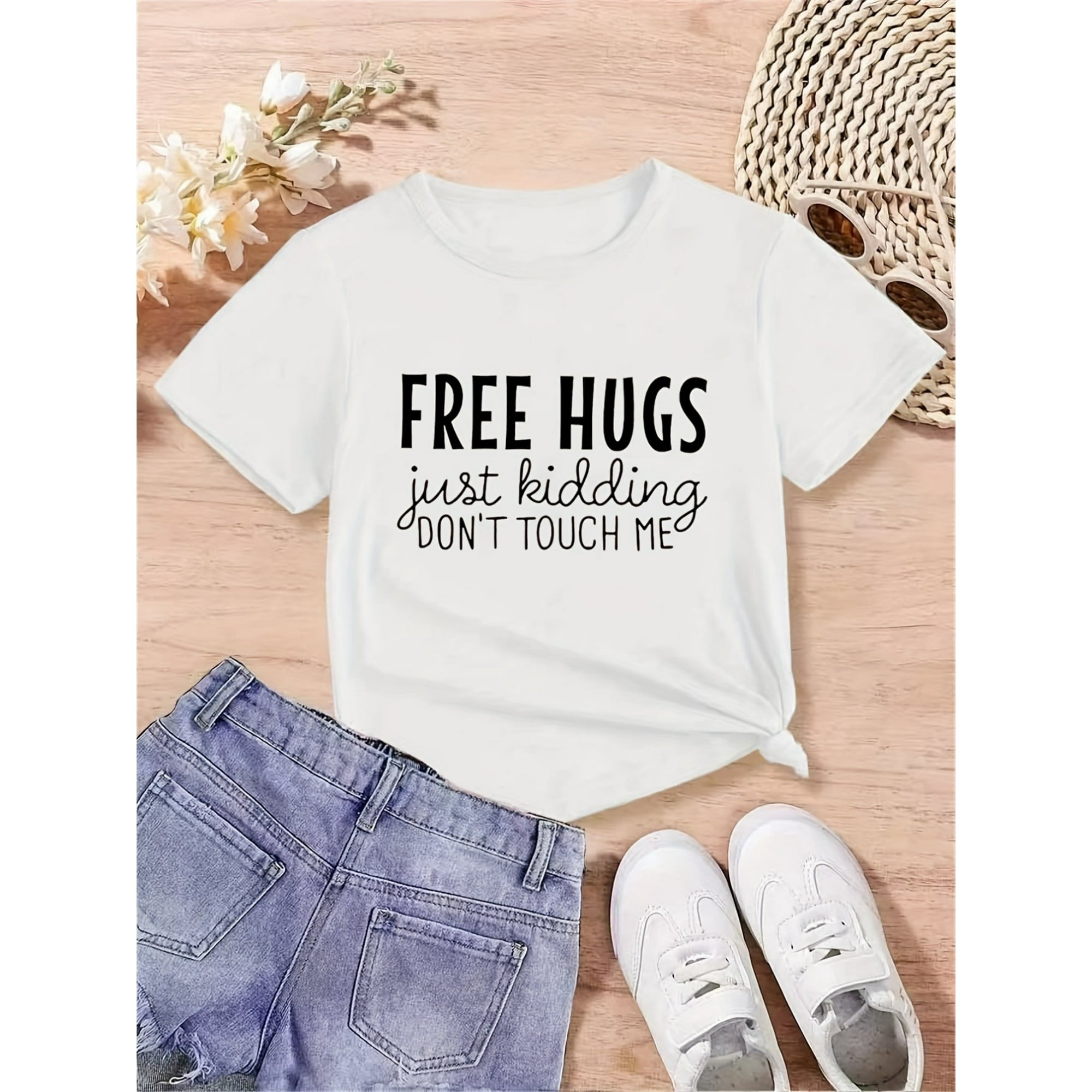 Click here for Generic Free Hugs Just Kidding Dont Touch Me Lette... prices