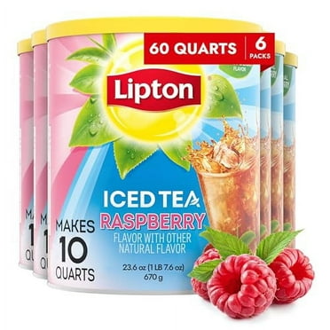 Lipton Diet Raspberry Flavored Iced Tea Mix, Sugar-Free Drink Powder ...