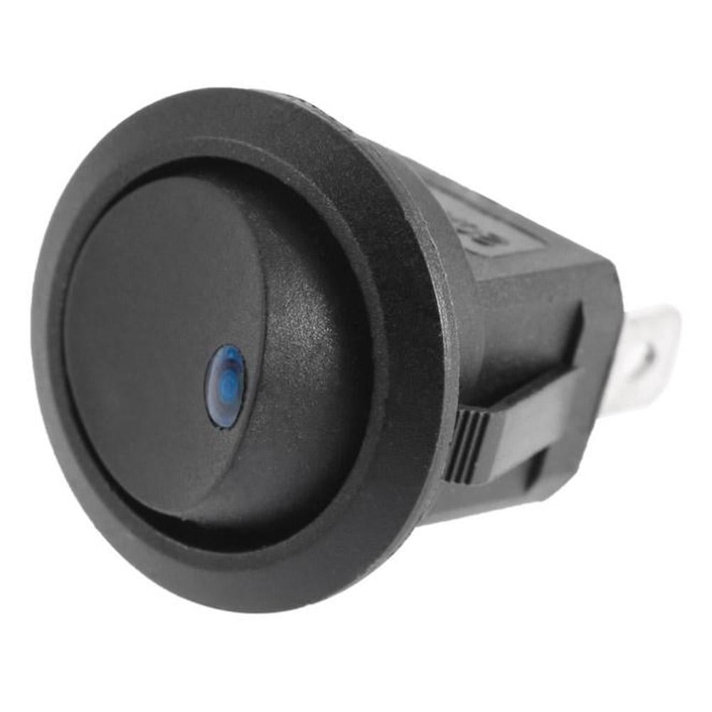 3 Models LED DIY Round Light Rocker Switch Power Button Switches (Blue ...